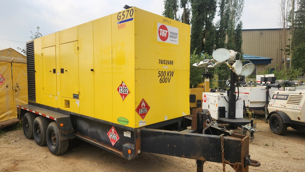 Used 500kW Doosan QP570 Trailered Diesel Generator | Prime 347/600V | T&T Power Group